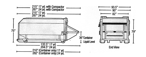 Diagrams for Vertical Outdoor Compactors